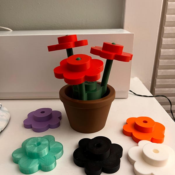 Building Blocks Flowers - Etsy