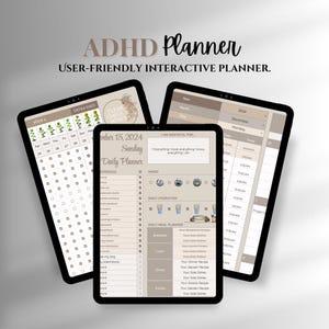 ADHD Digital Life Planner Adult Spreadsheet ADHD Daily Worksheets ...