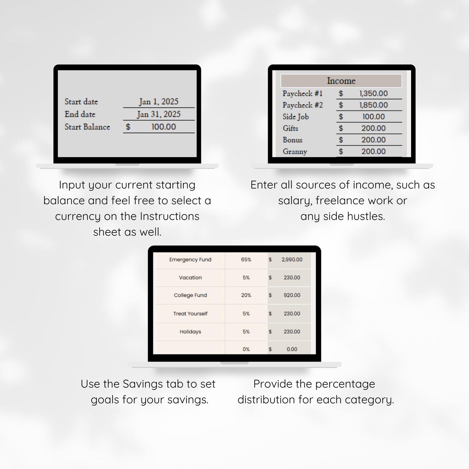 Digital Budget Spreadsheet Planner 2025 Google Sheet Spending Financial ...