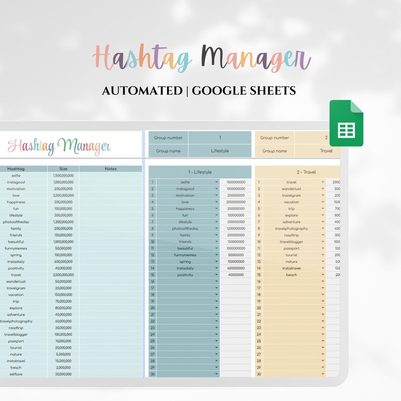 Social Media Content Calendar Planner Digital Business Spreadsheet ...