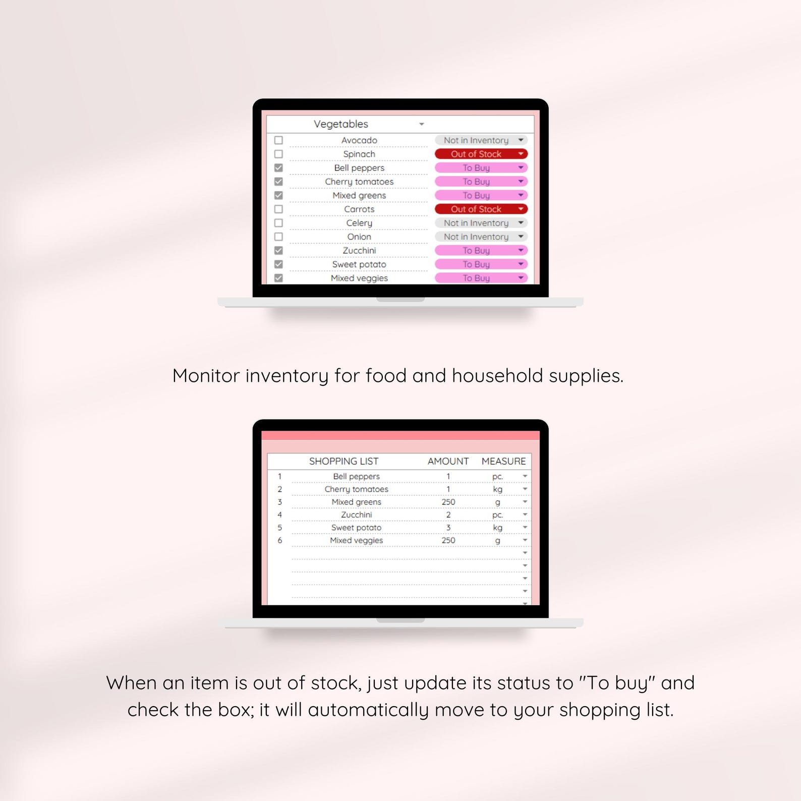 Meal Planner Google Sheets Digital Weekly Grocery Automated Shopping ...