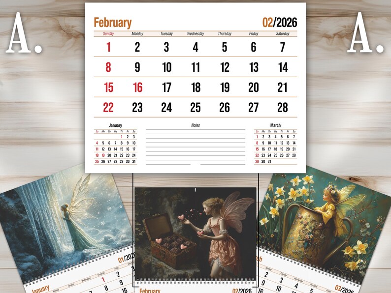 Fairies 2026 Wall Calendar: Fantasy Monthly Planner, Whimsical - Etsy
