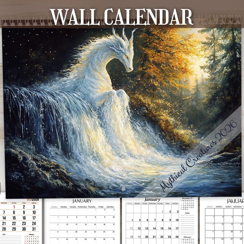 Fantasy Creature Calendar - Etsy