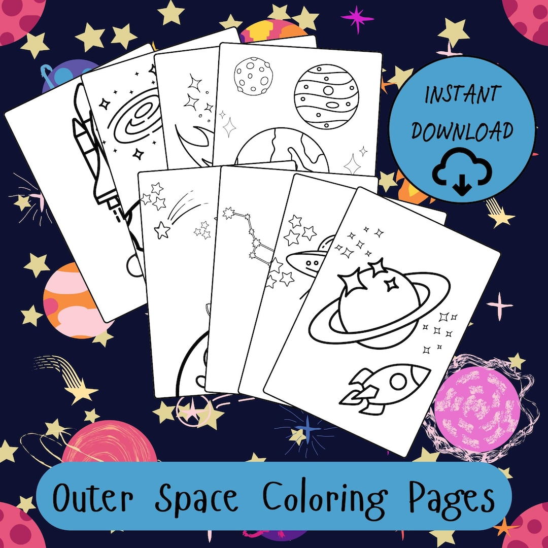 Outer Space Coloring Pages | 10 Coloring Sheets | Downloadable and ...