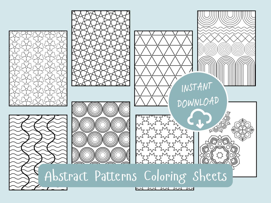 Mandala Coloring Pages: Abstract Patterns, Bold & Easy (PDF Download ...