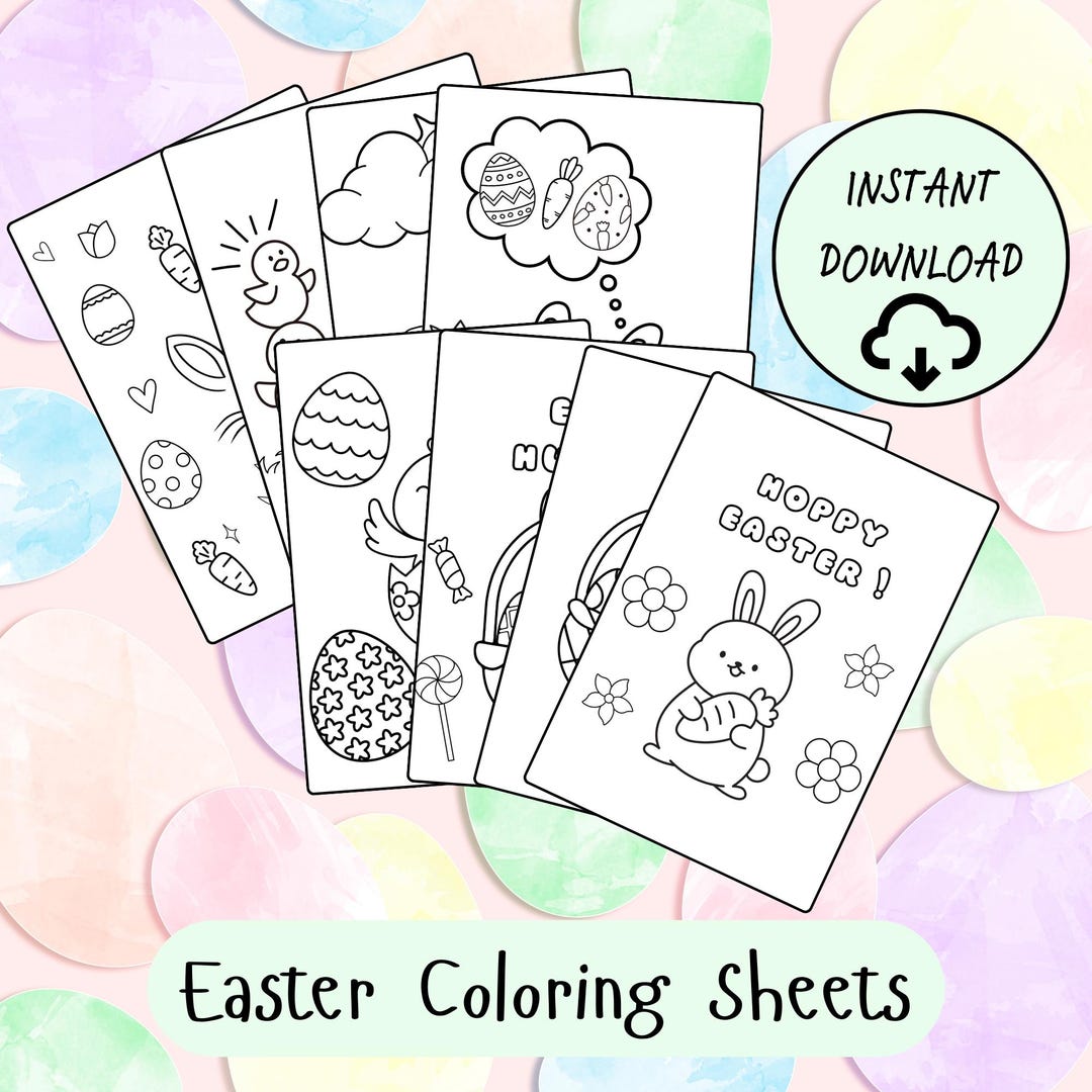 Easter Coloring Pages | 8 Coloring Sheets | Downloadable and Printable ...