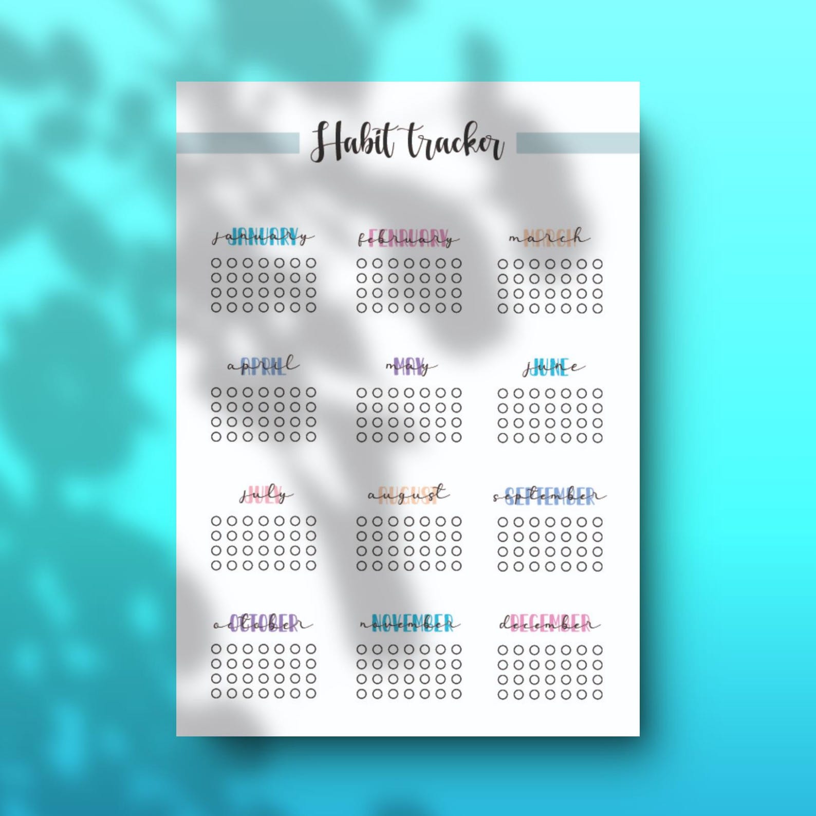 Custom Habit Tracker, Habit Tracker Custom, Habit Trackers Printable ...