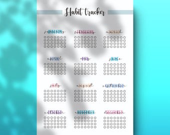 Habit Tracker Printable, Habit Tracker Custom, Habit Trackers Printable ...