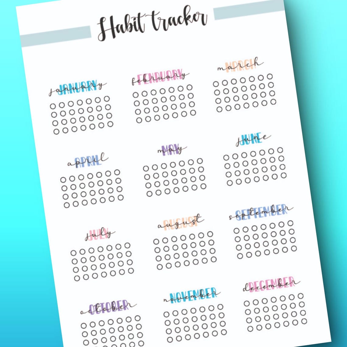Custom Habit Tracker, Habit Tracker Custom, Habit Trackers Printable ...