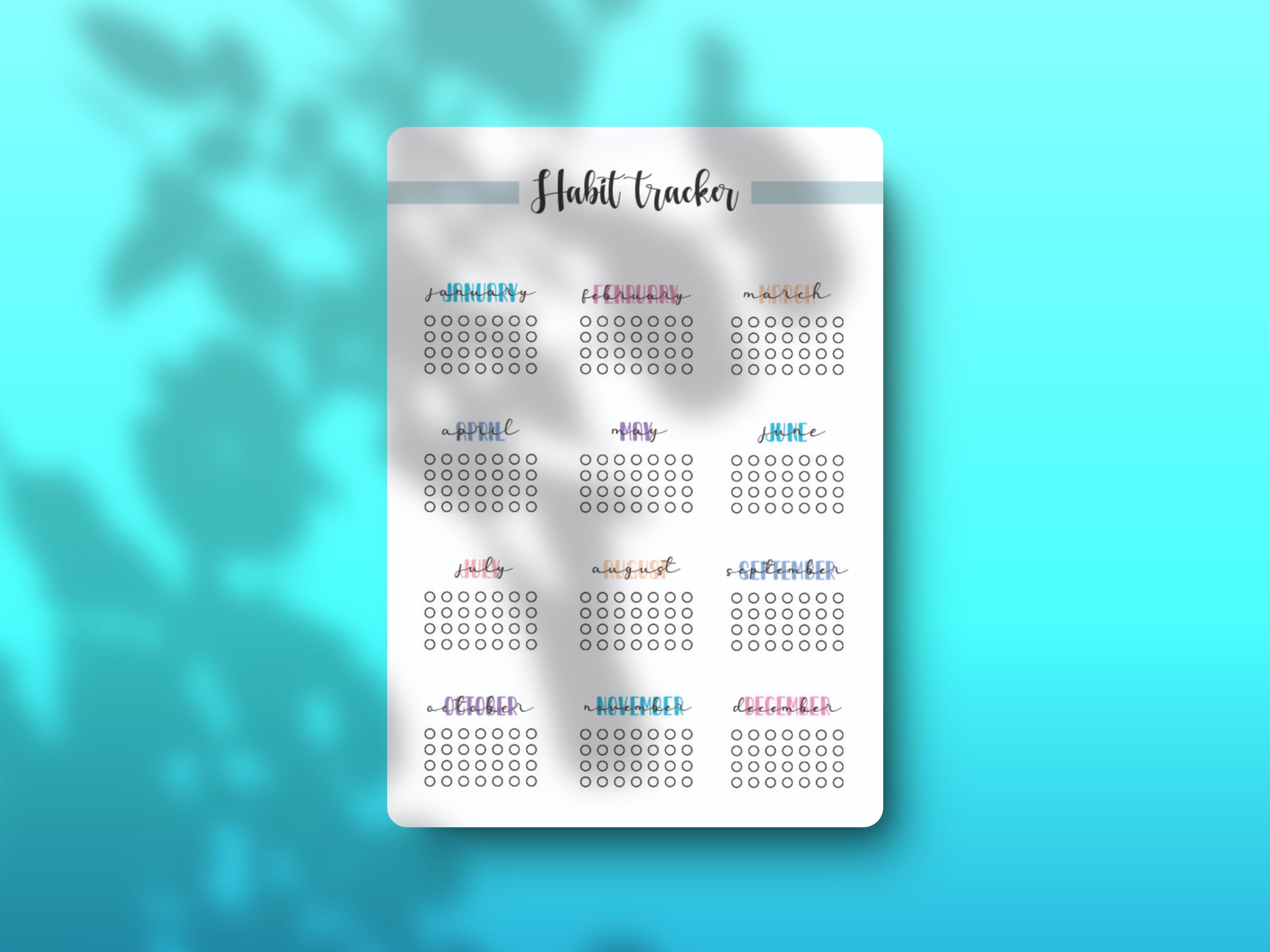 Custom Habit Tracker, Habit Tracker Custom, Habit Trackers Printable ...