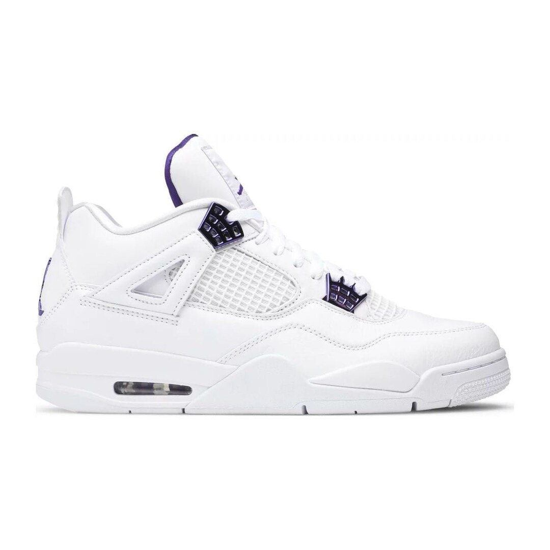 AJ 4 Retro Purple Metallic Women and Man Shoes - Etsy