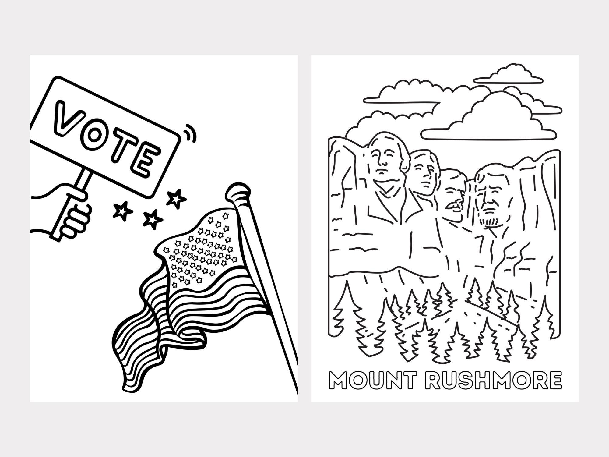 2024 Election Coloring Book Instant Digital Download Color Trump ...