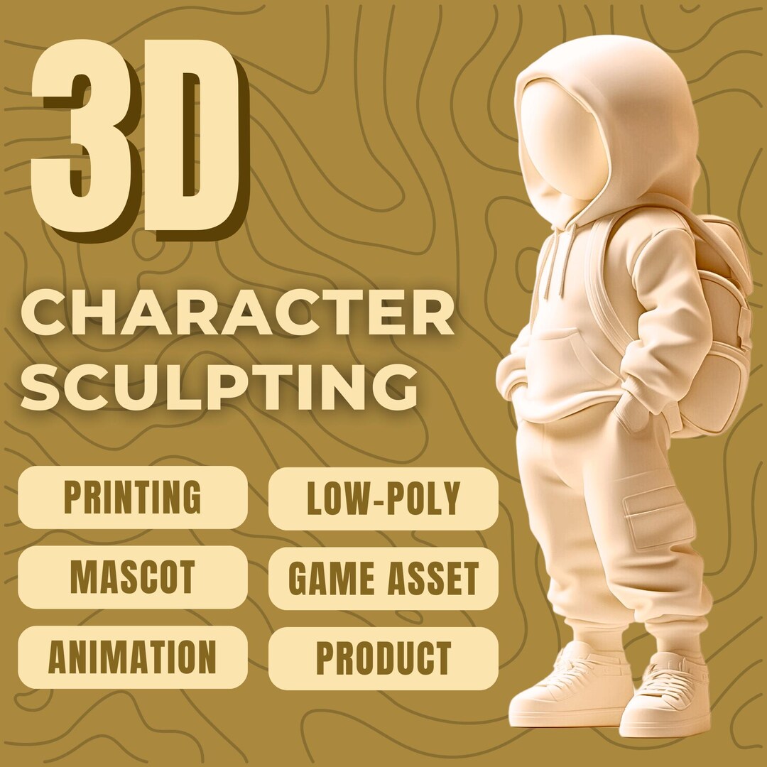 Custom 3D Character Modeling & Sculpting for 3D Printing Game Assets ...