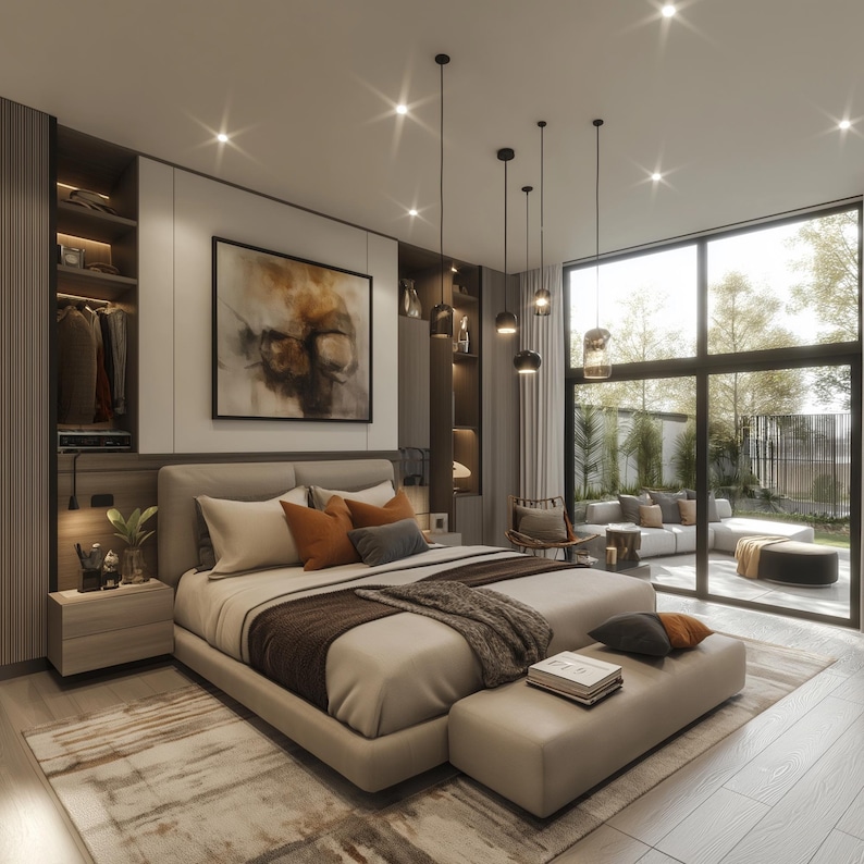Master Bedroom Interior Design With the Modern Theme, Custom 3D Model ...