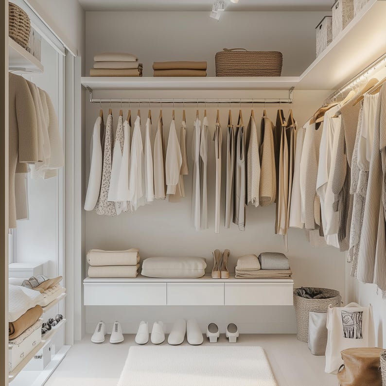 Walkin Closet Interior Design With the Minimalist Theme, Custom 3D ...