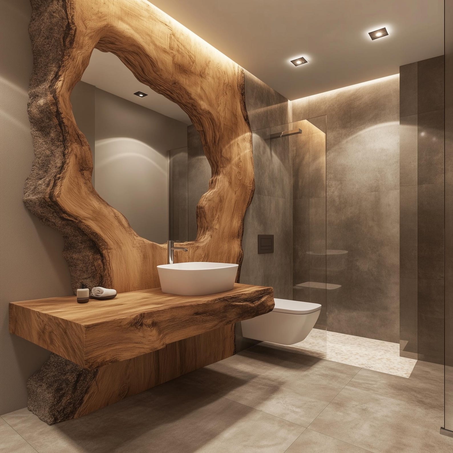 Master Badezimmer Interior Design mit dem modernen minimalistischen ...