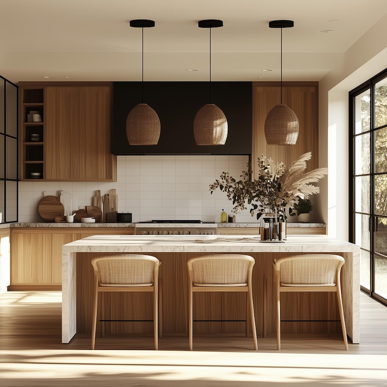 Modern Minimalist Master Kitchen Design | Custom 3D Interior Design ...