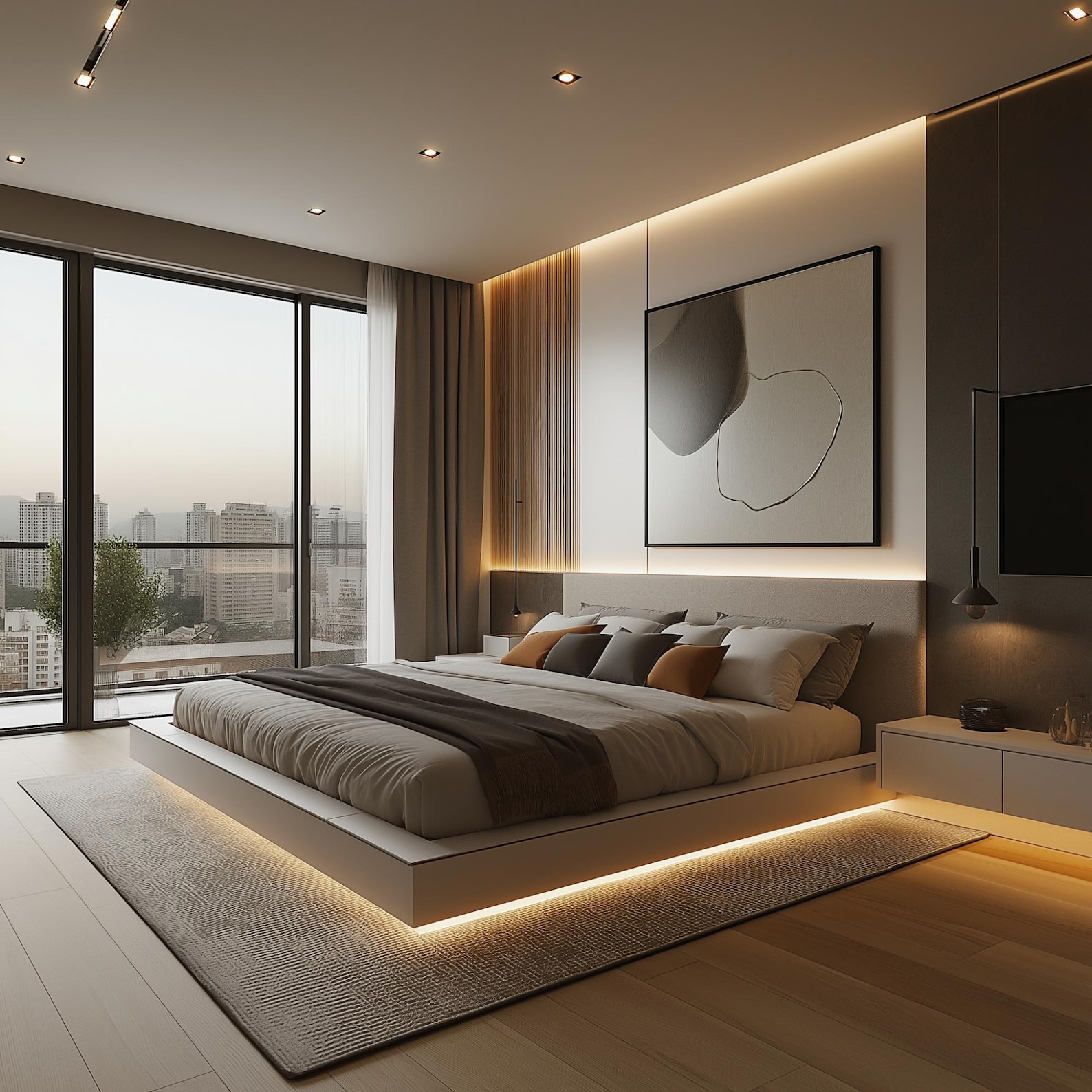 Master Bedroom Interior Design, Realistic Visualization Rendering ...