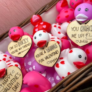 Ducky Valentine Favor, Valentine’s Day Favor, Party Favor, Class ...
