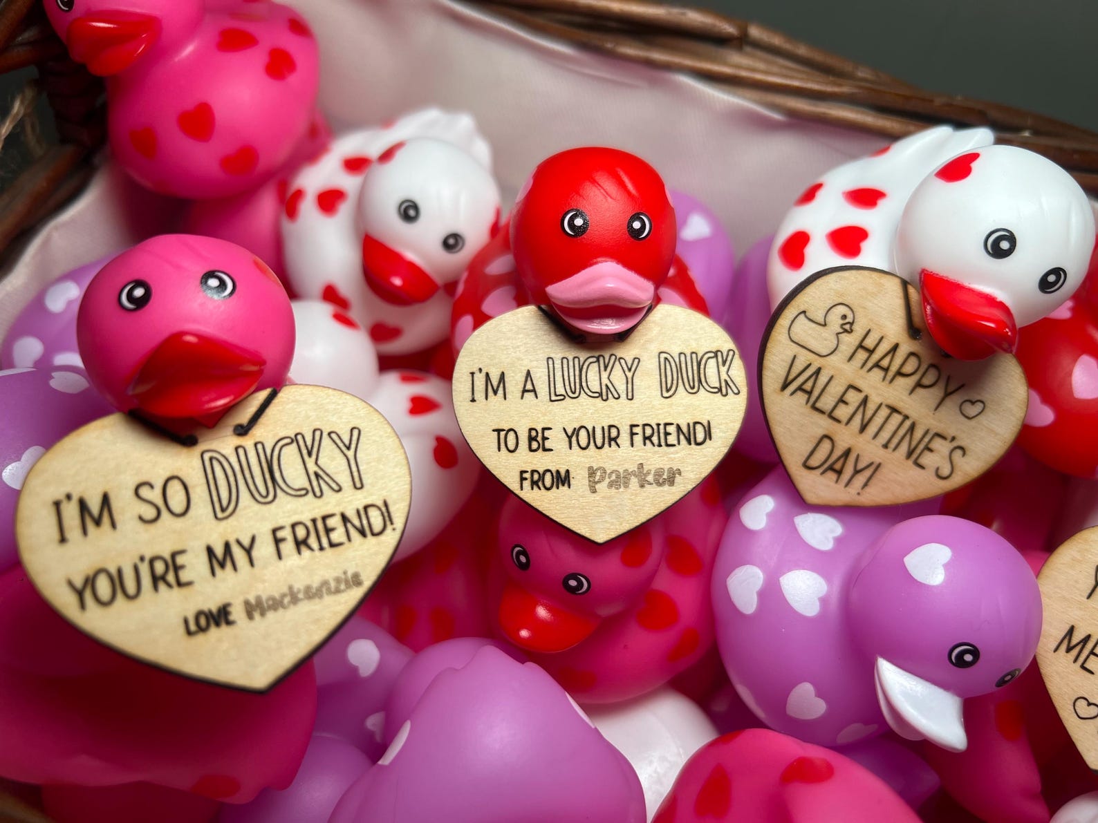 Ducky Valentine Favor, Valentine’s Day Favor, Party Favor, Class ...