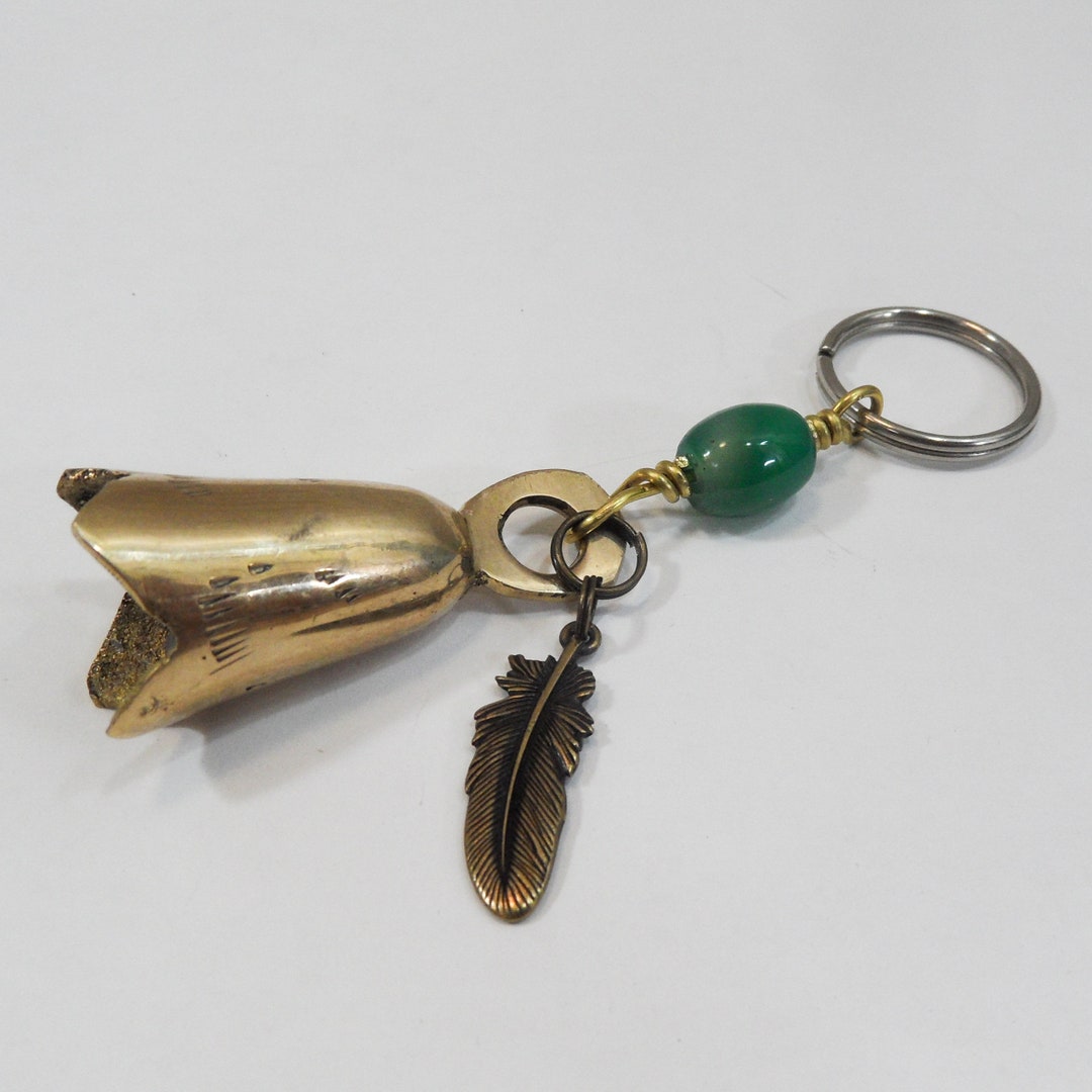 Key Chain, Feather Key Chain, Feather Key Fab, Brass Key Chain, Sister ...
