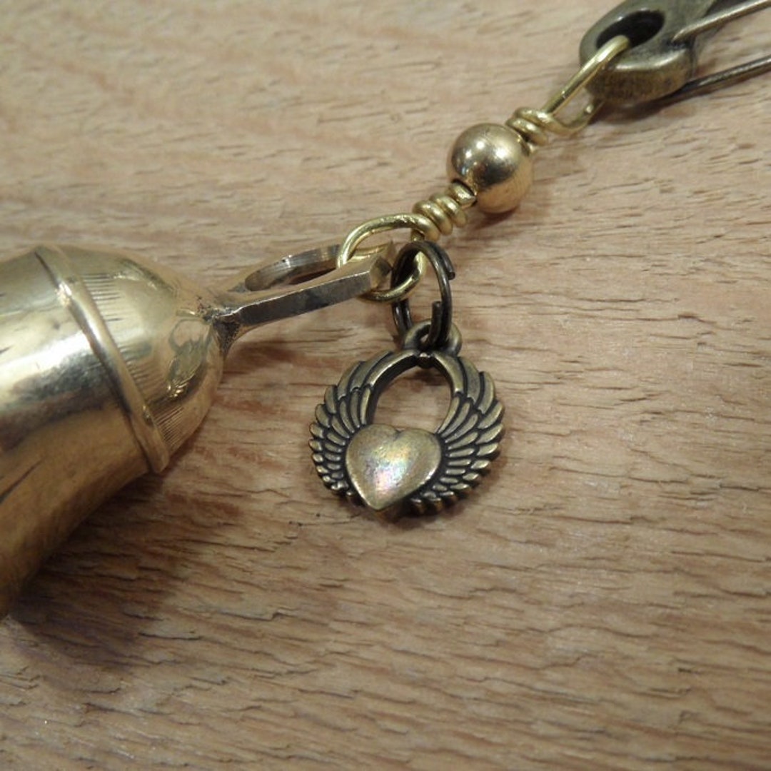 Guardian Biker Bell, Heart Wing Charm, Bell for Motorcycles, Biker Gift ...