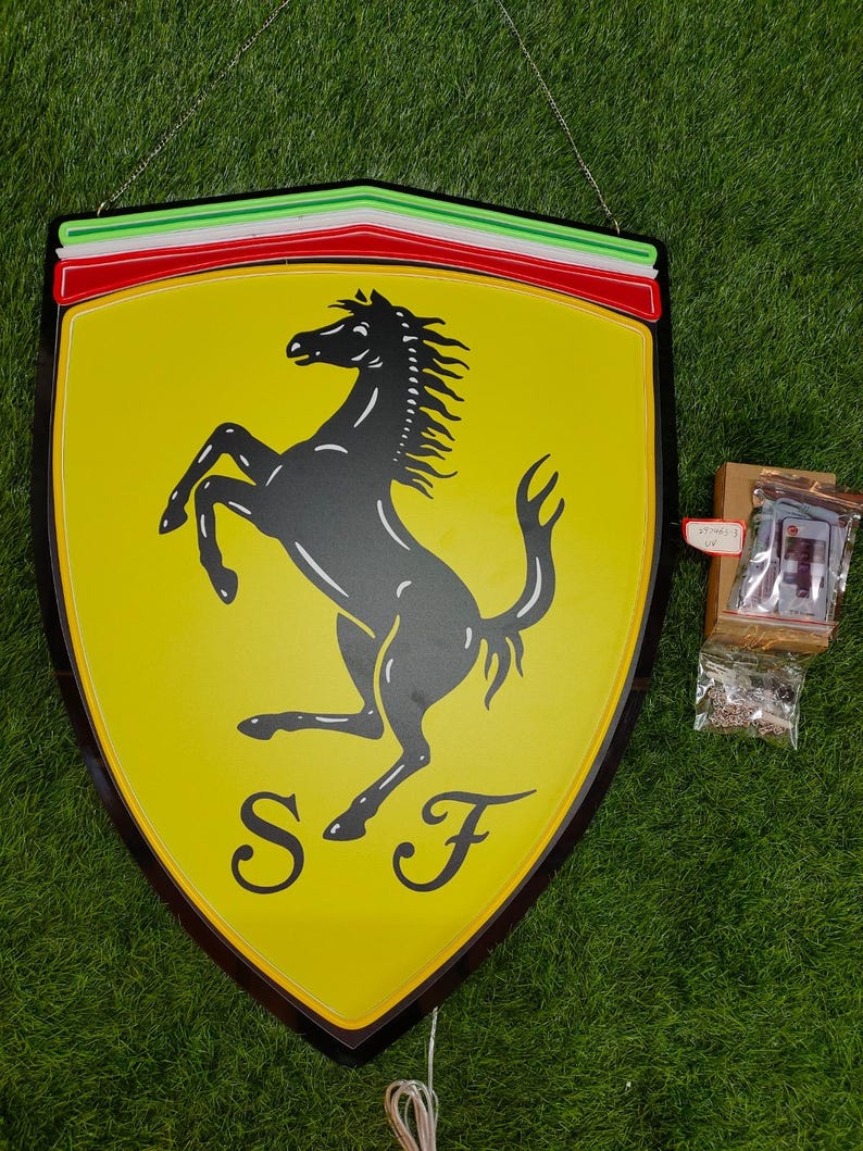 Ferrari Formula 1 Sign F1 Racing LED Custom - Etsy