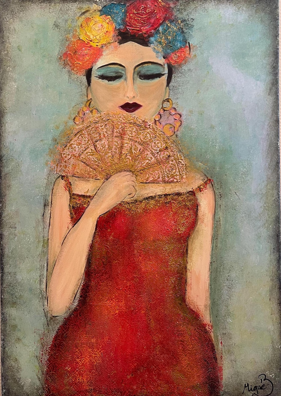 Spanish Texture Art Big Painting Interiorstyling Kunst Groot Schilderij ...