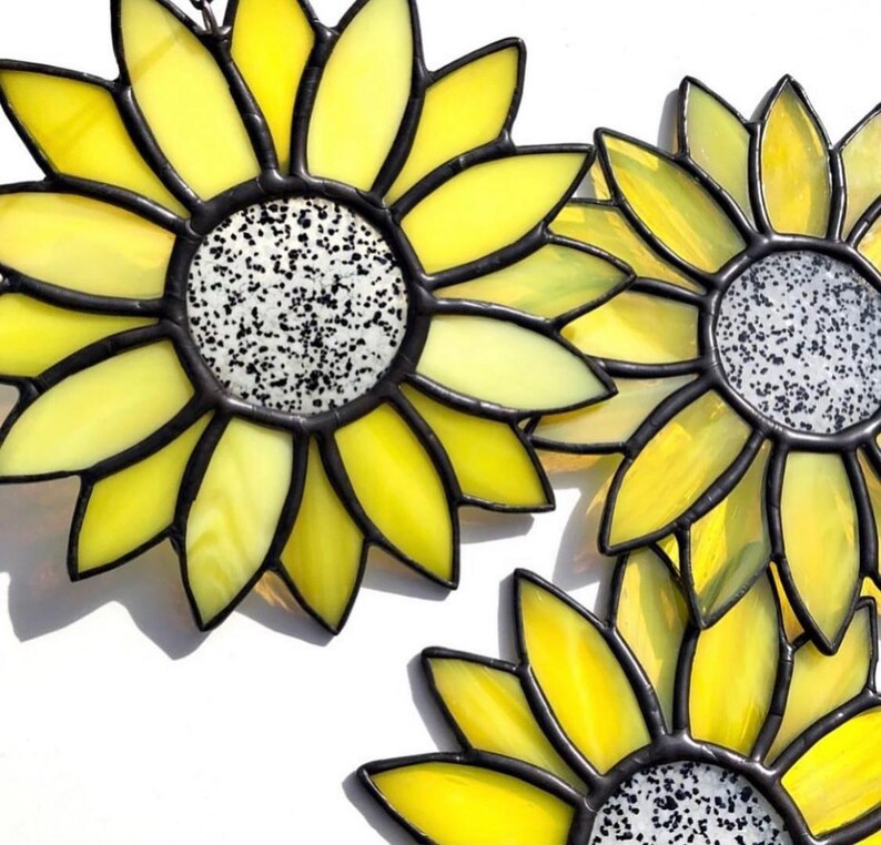 Download Stained Glass Pattern - Sunflower - Etsy