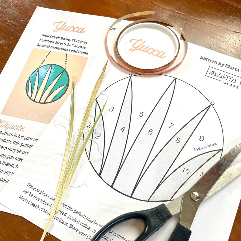 Download Stained Glass Pattern - Yucca - Etsy