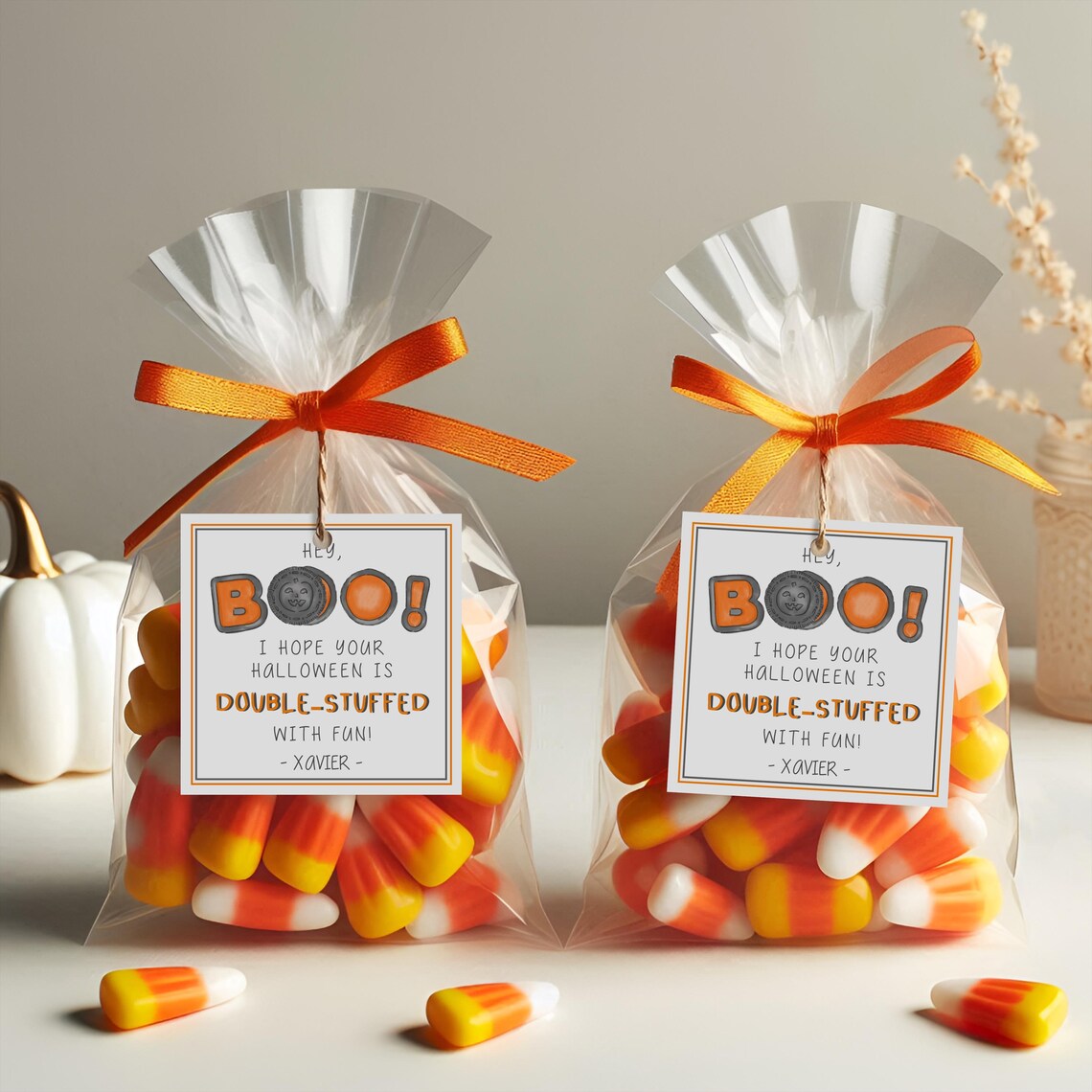 Halloween Gift Tags, Printable Favor Treat Tag, Halloween Treat Tag ...