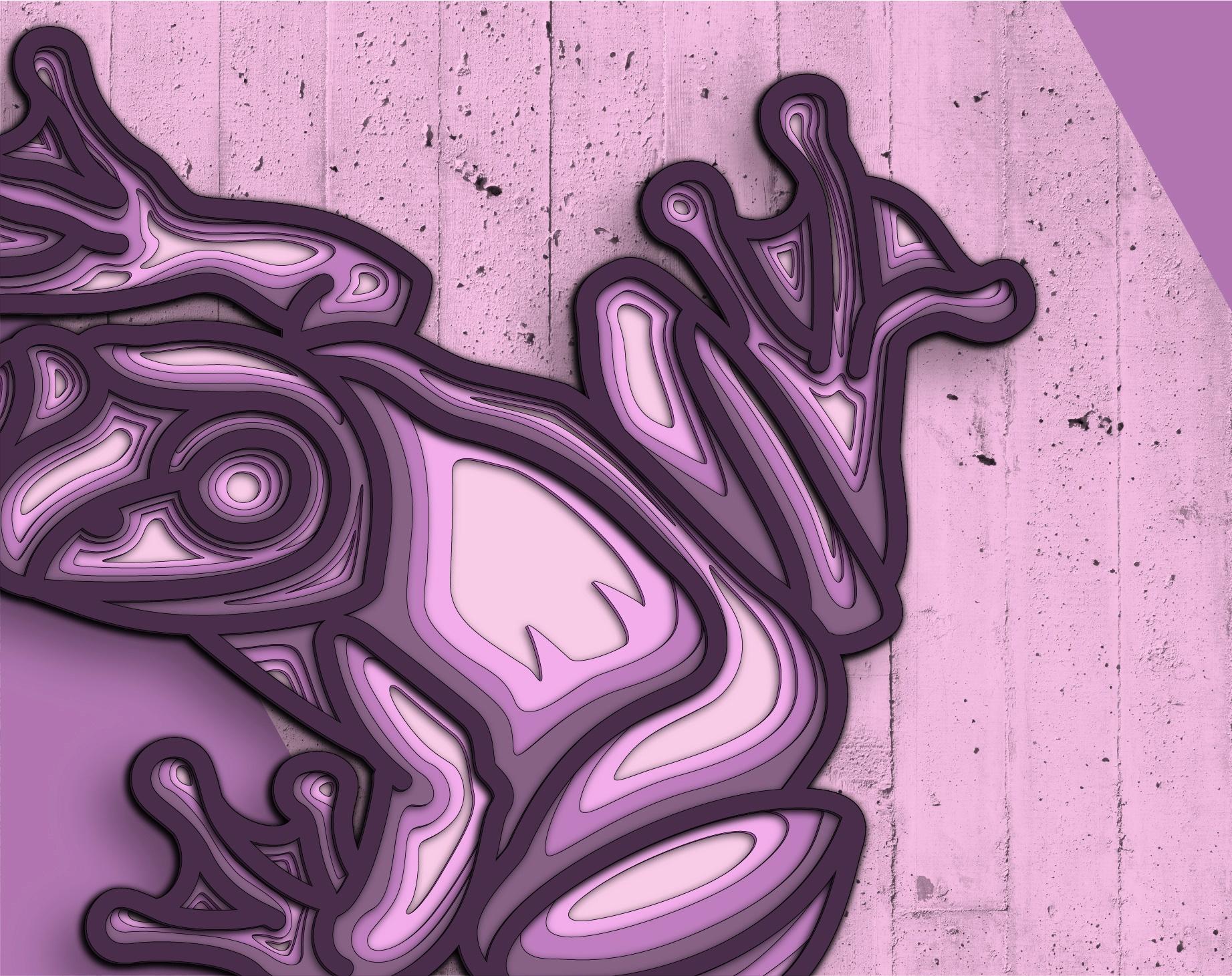 Frog Laser Cut, Reptile SVG, 3D Layered, Instant Download Eps Dwg Ai ...