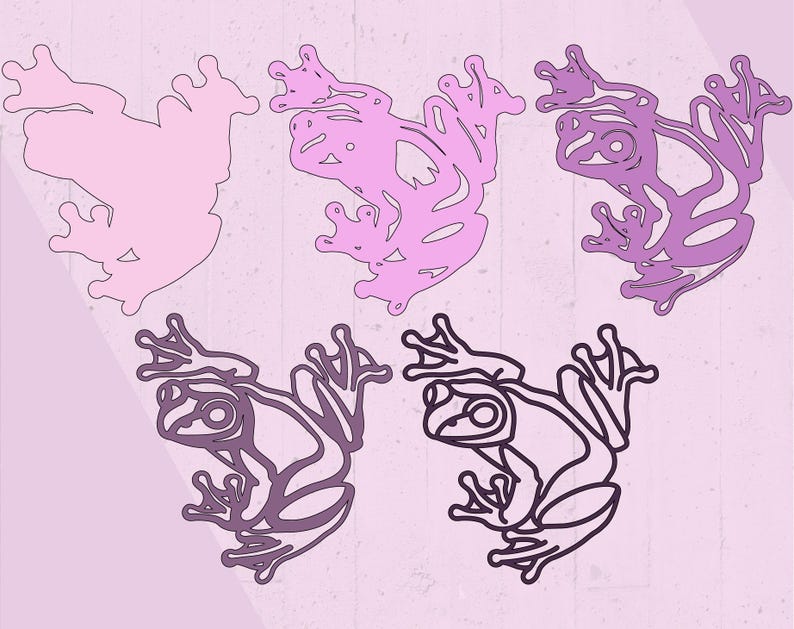 Frog Laser Cut, Reptile SVG, 3D Layered, Instant Download Eps Dwg Ai ...