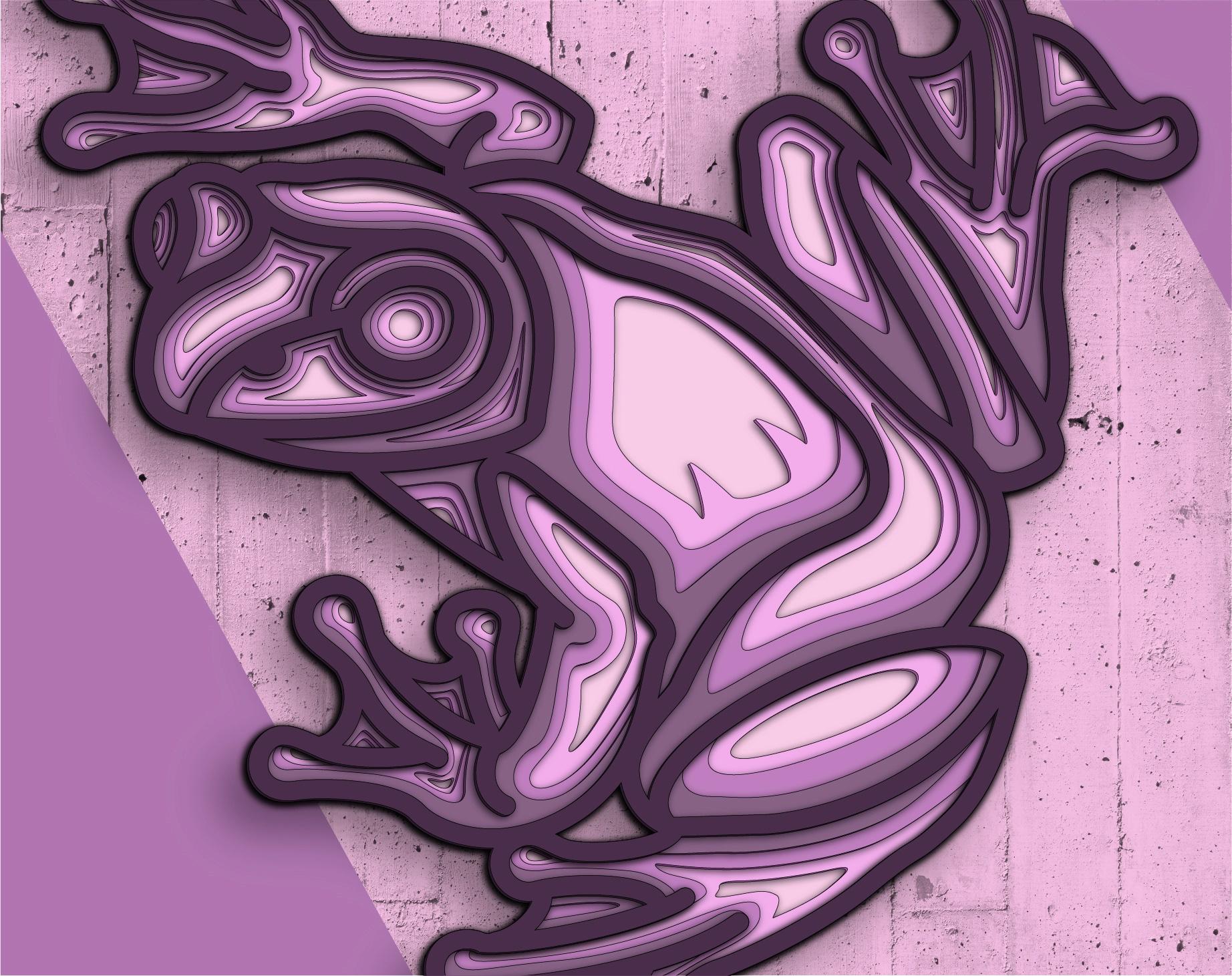 Frog Laser Cut, Reptile SVG, 3D Layered, Instant Download Eps Dwg Ai ...