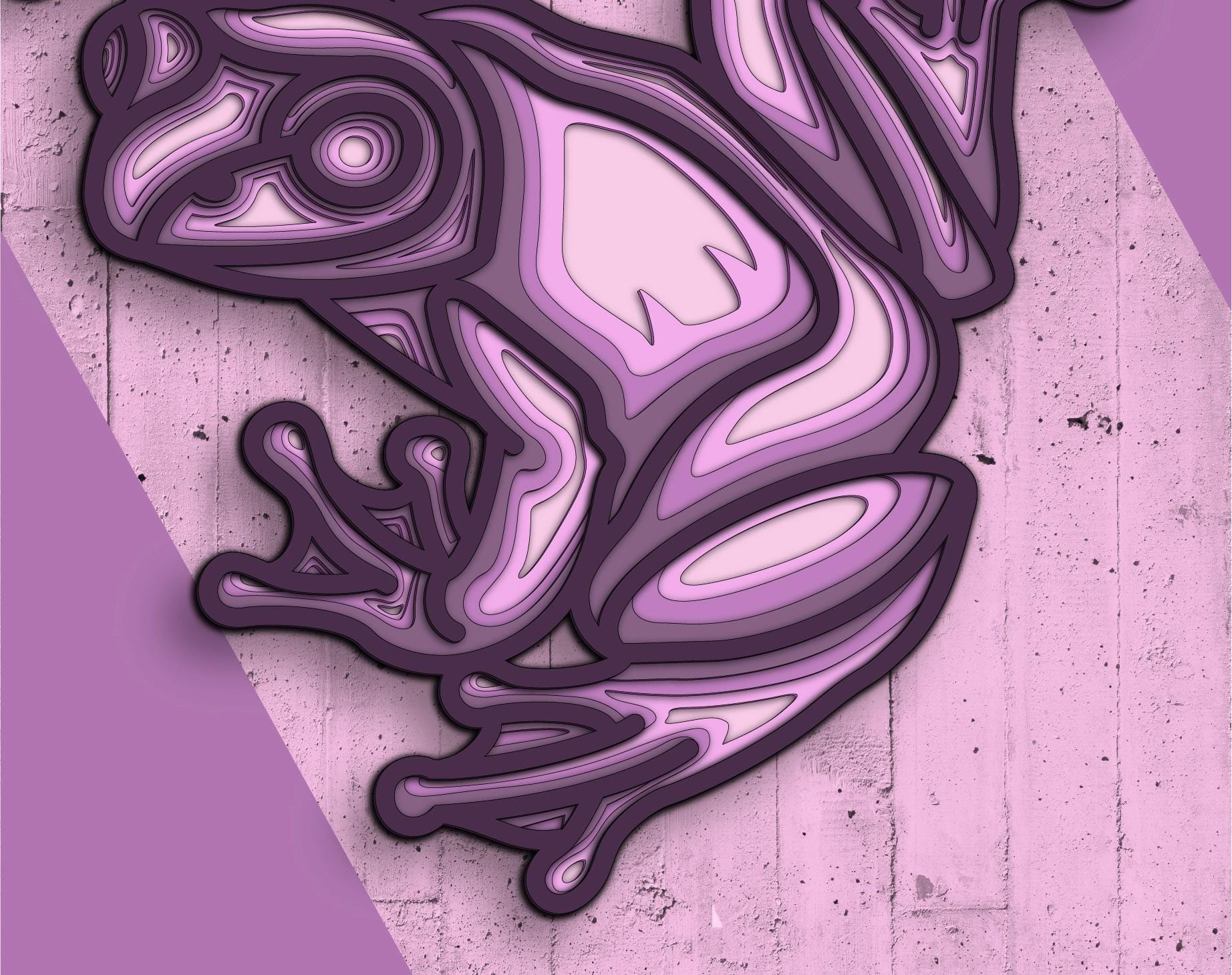 Frog Laser Cut, Reptile SVG, 3D Layered, Instant Download Eps Dwg Ai ...