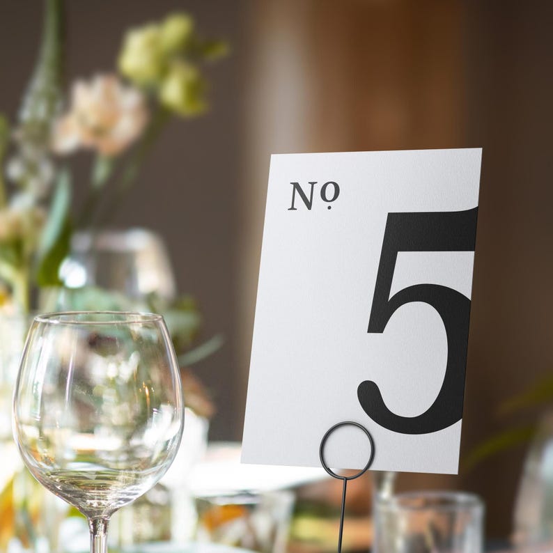 Elegant Table Numbers | Printable Table Numbers Instant Download - Etsy