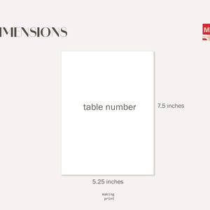 Elegant Table Numbers | Printable Table Numbers Instant Download - Etsy