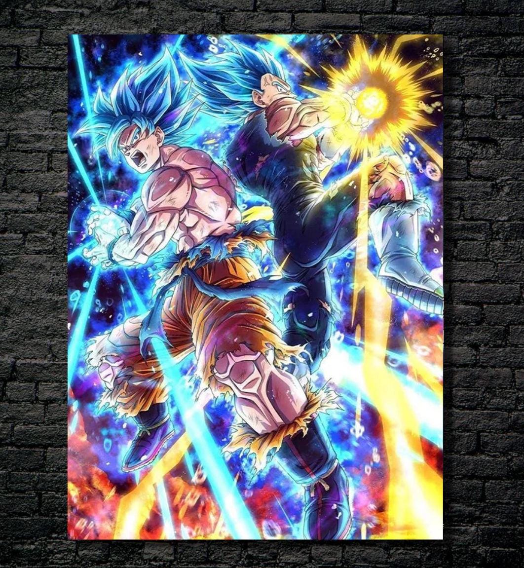 Metal Poster Goku,vegtta,dragon Ball Z,metal Poster 1mm Thick, 12x16 ...