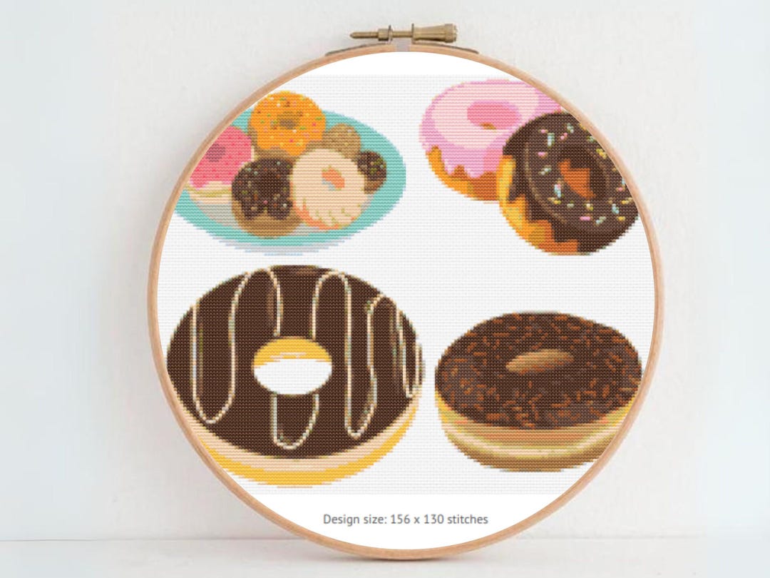 Donut Cross Stitch Pattern Donut Cross Stitch Cross Stitch Pattern ...