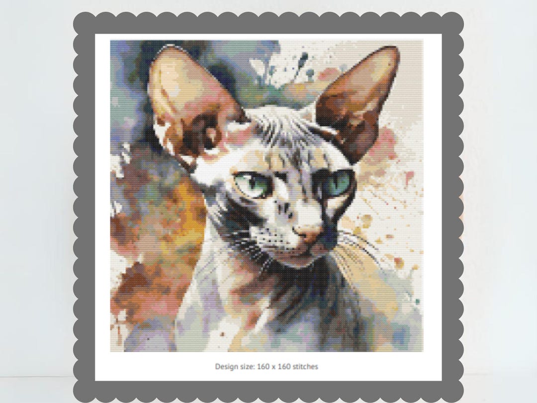 Sphynx Cat Cross Stitch Pattern: Beginner Embroidery (PDF Pattern) - Etsy