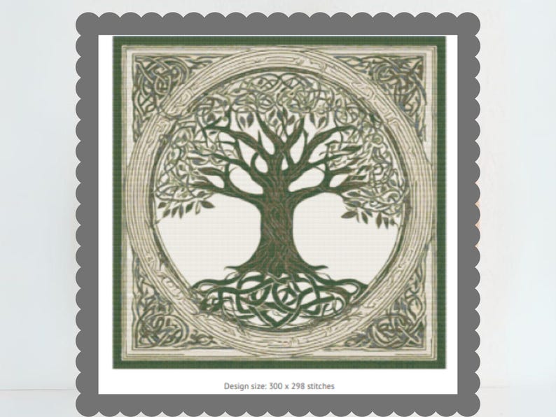 Celtic Tree of Life Cross Stitch Pattern: Beginner Embroidery (PDF) - Etsy