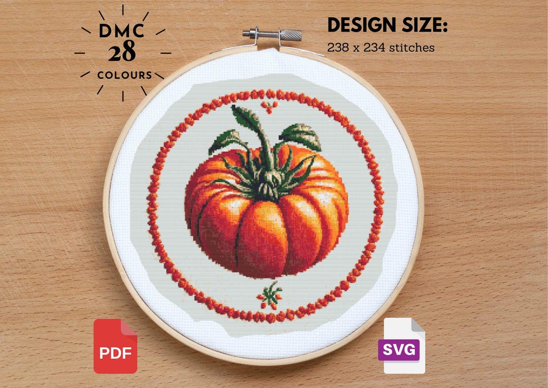 Tomato Cross Stitch Pattern: Vintage Fruit Garden (PDF) - Etsy
