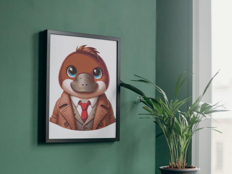 Cute Platypus Cross Stitch Pattern, Modern Animal Embroidery (PDF) - Etsy