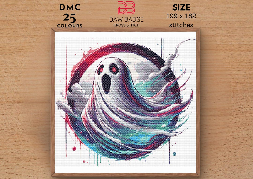 Creeping Ghost Halloween Pattern Halloween Xstitch Pumpkin Cross Stitch ...