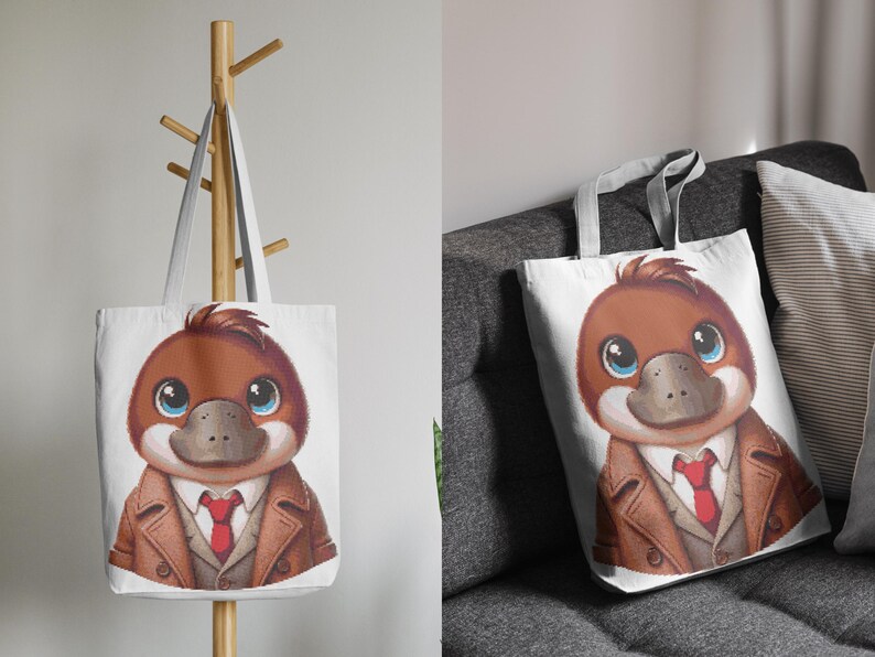 Cute Platypus Cross Stitch Pattern, Modern Animal Embroidery (PDF) - Etsy