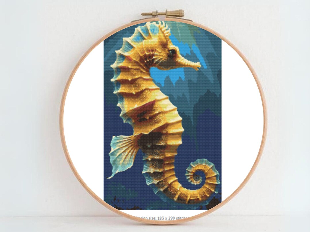 Seahorse Cross Stitch Pattern Seahorse Cross Stitch Cross Stitch ...