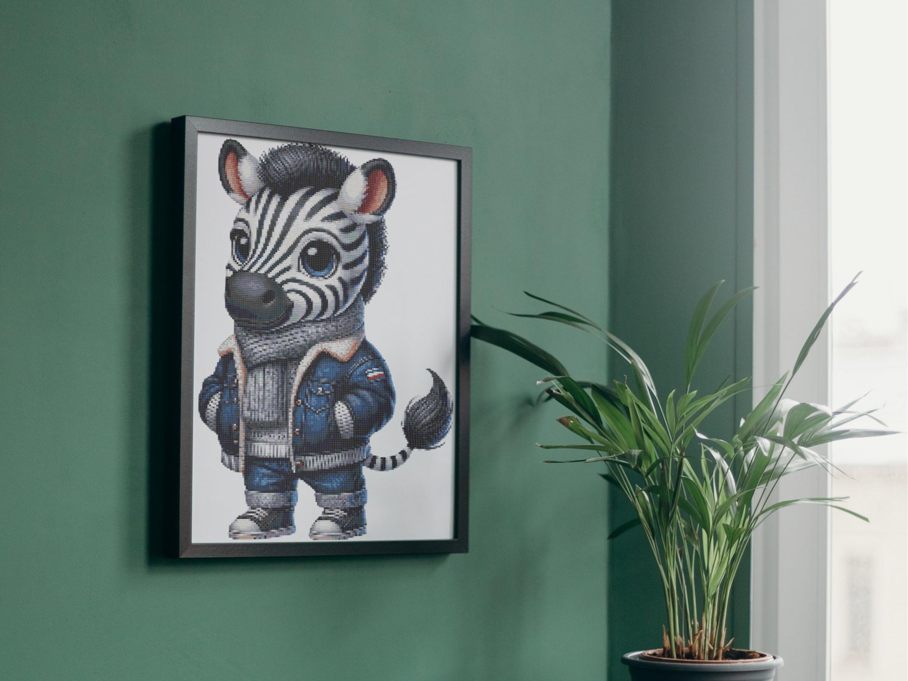 Zebra Cross Stitch Pattern, Easy Animal Embroidery (PDF, SVG) - Etsy