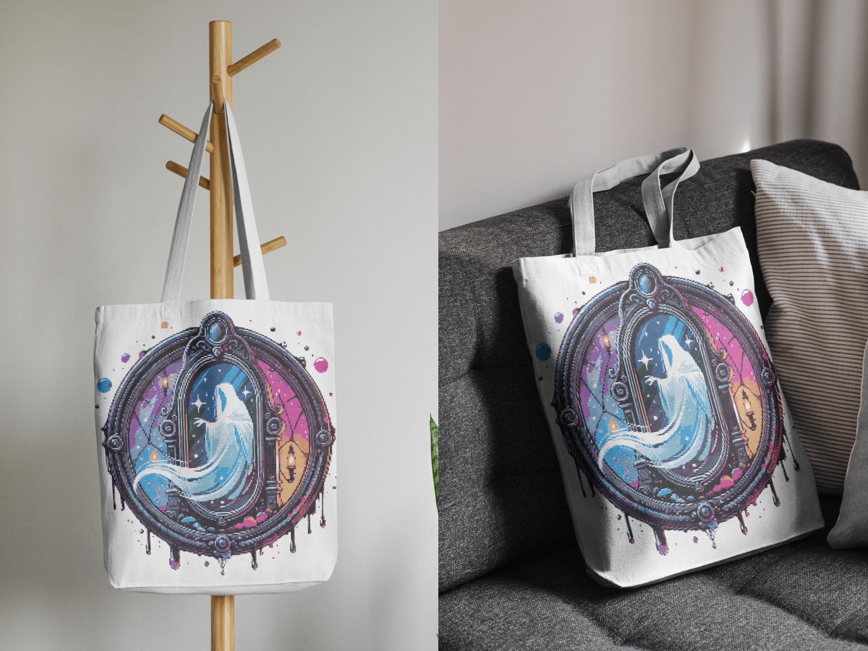 Cursed Mirror Halloween Pattern Halloween Xstitch Pumpkin Cross Stitch ...