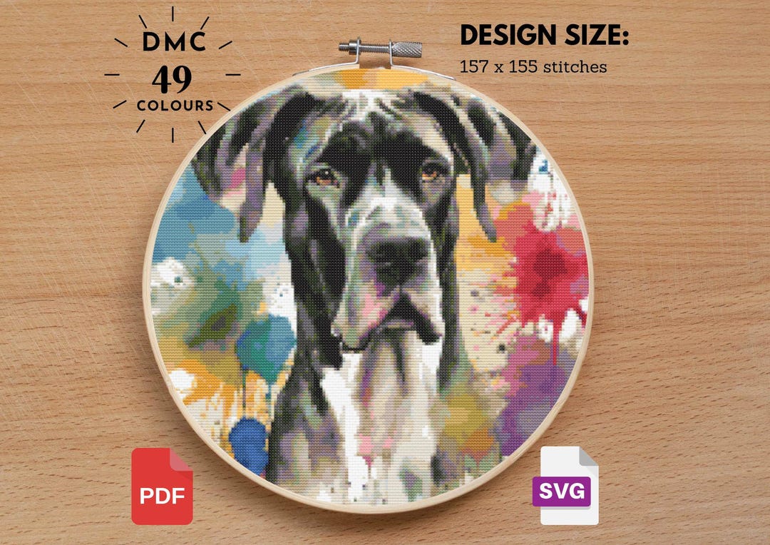 Labrador Retriever Cross Stitch Pattern: Watercolor Dog (PDF) - Etsy