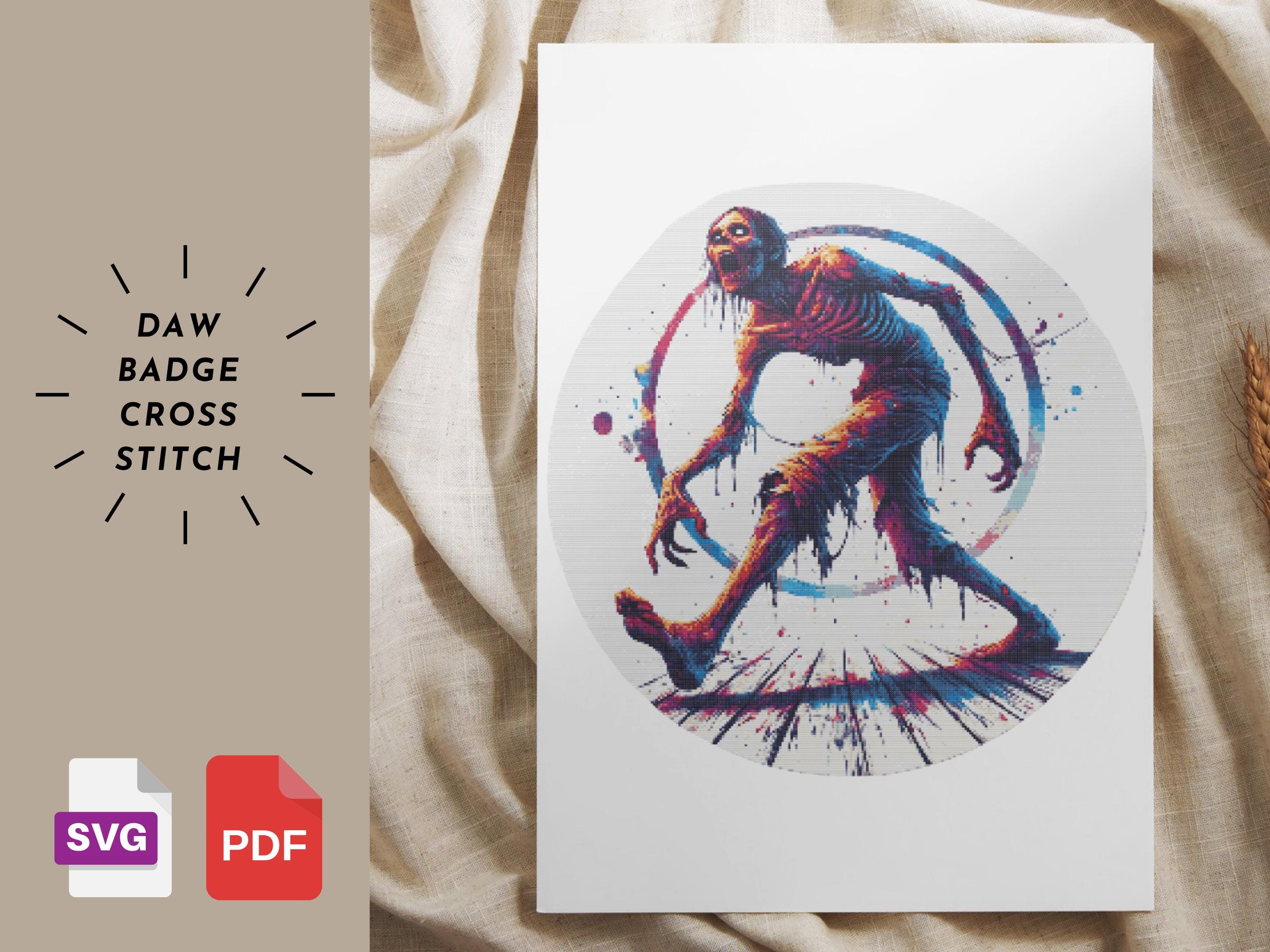 Zombie Walk Cross Stitch Pattern: Halloween Horror (instant Download ...